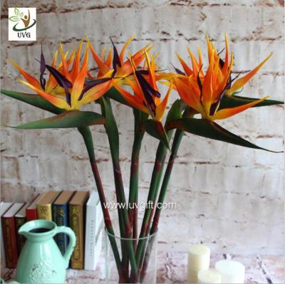 China UVG FBP112 Artificial Bird of Paradise Flowers 112cm Orange for Home Garden Landscaping Party Decoration for sale