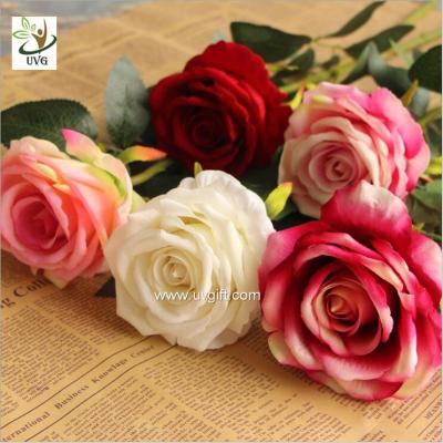 China UVG FRS68 Velvet Rose Artificial Flower Arrangement for Wedding Table Decoration 68cm for sale