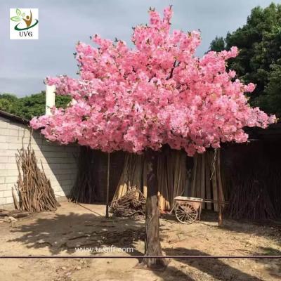 China Artificial Cherry Blossom Tree UVG Indoor Silk Flower Arrangement for Wedding Decor CHR155 for sale