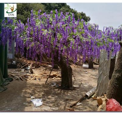 China Artificial Wisteria Tree 180cm UVG Wedding Decoration Fake Flower Arrangement for Beach Club for sale