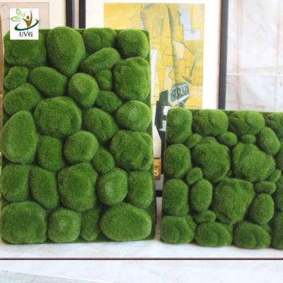China Decorative Flocking Foam Artificial Moss Green UVG GRS038 for Home Garden Landscape for sale