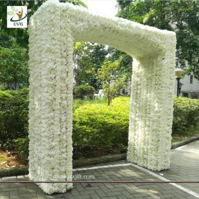 China UVG 2.5m Artificial Rose and Hydrangea Flower Entrance Arch for Wedding Hall Decoration CHR1145 for sale