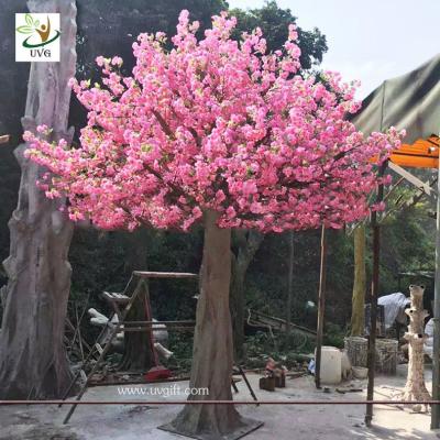 China 3m Tall Artificial Cherry Blossom Tree UVG Pink Flowers Garden Wedding Decoration CHR142 for sale