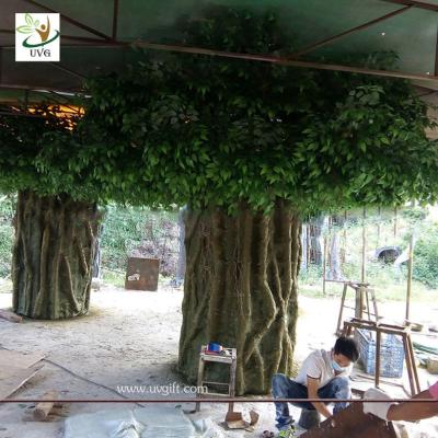 China Large Artificial Banyan Tree with Hollow Trunk 3m Height for School Library Landscaping for sale