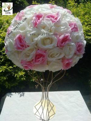 China UVG Half Roses and Hydrangea Flower Balls 10cm 15cm for Wedding Table Centerpieces Decoration FRS02 for sale