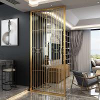 China PVD Coating Decorative Metal Wall Panels Customized Room Partition Screen 1200x2400mm for sale