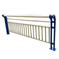 China Stainless Steel Handrail Fence 1050mm Height Satin Polished Metal Guardrail for Stairs Bridge for sale