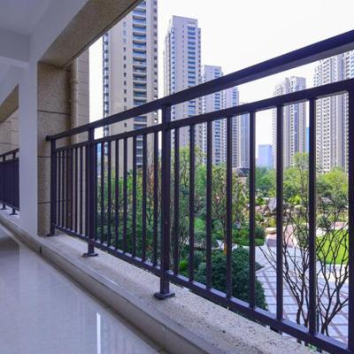China Indoor Balcony Safety Iron Stair Handrail Zinc Steel 1050x40mm Tubular Railing for sale