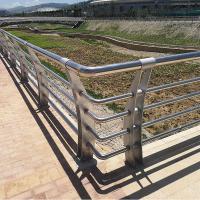 China 304 Stainless Steel Handrail Outdoor Balcony Guardrail 1050mm Satin Polished for sale