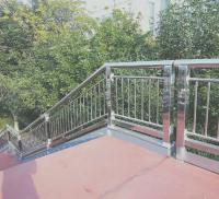 China 304 Stainless Steel Bridge Guardrail 1050mm Custom Tubular Handrail for Commercial Use for sale