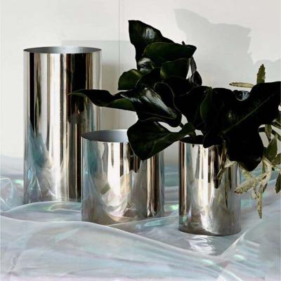 China Wholesale 304 Stainless Steel Flowerpot Large Metal Garden Planter Custom Size for sale