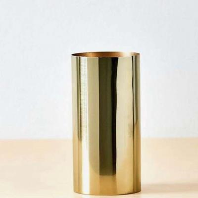 China Stainless Steel Garden Flowerpot Indoor Large Gold Decorative Planter 304 for sale
