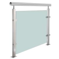 China 304 316 Stainless Steel Handrail Glass Railing Outdoor Stairs 1050mm Height for sale