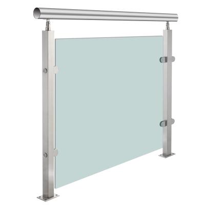 China 304 Stainless Steel Tubular Stair Handrail 1050mm Indoor Modern Railing for sale