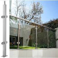 China 304 316 Stainless Steel Handrail Glass Railing Outdoor Stairs 1050mm Height for sale