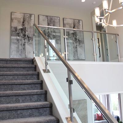 China Aluminum Stainless Steel Stair Handrail 1050x40mm Hotel Villa Railing for sale