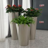 China Wholesale Large Round Corten Steel Planters Custom Size Stainless Steel Flowerpot for Outdoor for sale