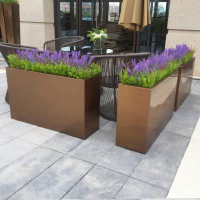 China Custom Size Stainless Steel Flowerpot High Rust Resistance Indoor Outdoor for sale