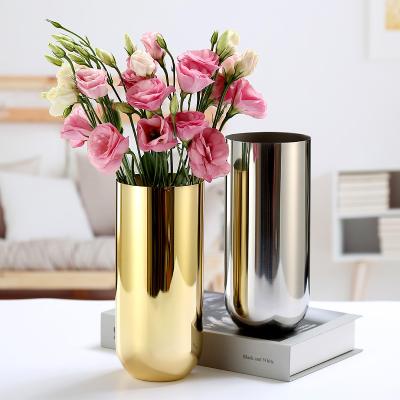 China Custom Size 304 Stainless Steel Flowerpot Square Round Anticorrosion Easy Maintenance Indoor Outdoor for sale