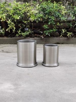 China Customizable Stainless Steel Flowerpot High Rust Resistant Square Round for Indoor Outdoor Decoration for sale