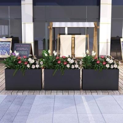 China Custom Size Stainless Steel Flowerpot Rust Resistant Indoor Outdoor Gardening Planter for sale