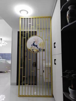 China Stainless Steel Screen Partition Room Divider Decorative Metal Panel Self Installation for sale