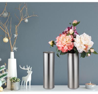 China Custom Stainless Steel Flowerpot 10 Inch Square Round Planter Indoor Outdoor High Rust Resistance for sale