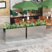 China Custom Square Stainless Steel Flowerpot for Indoor Outdoor Use Rust Resistant for sale