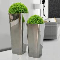 China Customizable Stainless Steel Flowerpot High Corrosion Resistance Smooth Surface for Home Decoration for sale