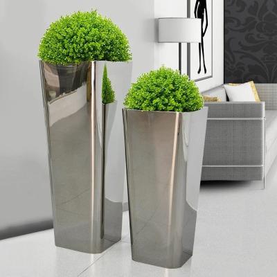 China Customizable Stainless Steel Flowerpot High Corrosion Resistance Smooth Surface for Home Decoration for sale