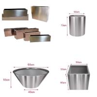China Custom Stainless Steel Flowerpot Square Round Indoor Outdoor Home Decor 10 Piece MOQ for sale