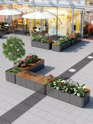 China Round Stainless Steel Flowerpot High Durability Smooth Surface for sale