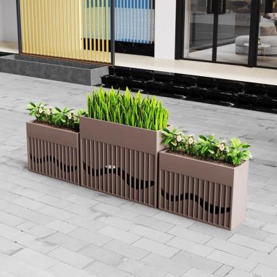 China Custom Stainless Steel Flowerpot 10 Piece Minimum Order Smooth Surface Rust Resistant for sale