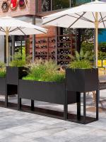 China Custom Application Square Round Stainless Steel Flowerpot Home Decoration for sale