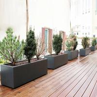 China Customizable Stainless Steel Flowerpot Square or Round Smooth Surface for Indoor Outdoor Gardening for sale