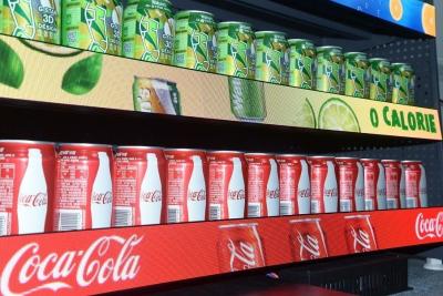 China Super Thin Chain Store Anti Dust 2880Hz Shelf Digital Signage for sale