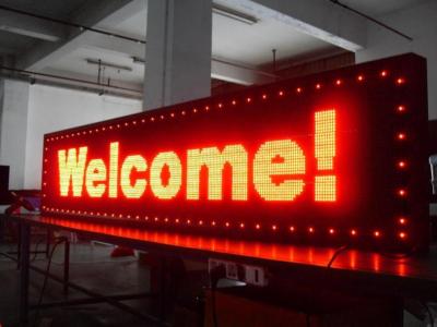 China Red 256x128mm P16 Outdoor Monochrome LED Signs for sale
