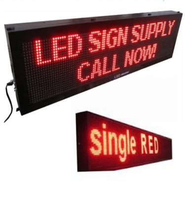 China FCC Aluminum Cabinet P5mm 1R1G LED Moving Message Board for sale