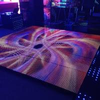 China PC Cover 1R1G1B SMD3535 250x250mm LED Glass Floor Tile for sale