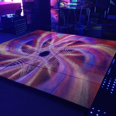 China PC Cover 1R1G1B SMD3535 250x250mm LED Glass Floor Tile for sale
