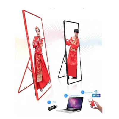 China P1.86 P1.875  P2 P2.5 P3 P3.84 led digital mirror advertising LED poster display panel for sale