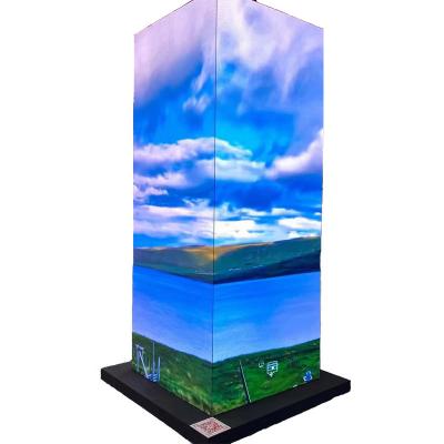 China Support customized four five six surface square Led Display P2 P3 P4 indoor globe shape Rubik's cube Led Screen Polyhedr for sale