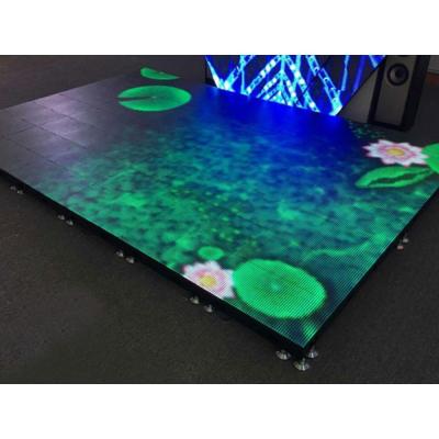 China Indoor Outdoor Smd Interactive Stage 3.91mm P4.8 Dance Floor Tile 500X500mm Panel Screen Rental Advertising P3.91 P4 Led for sale