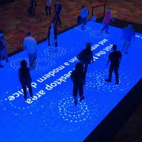 China Indoor outdoor P3.91 P4.81 P6.25 interactive dance floor led display screen HD floor tile screen for sale