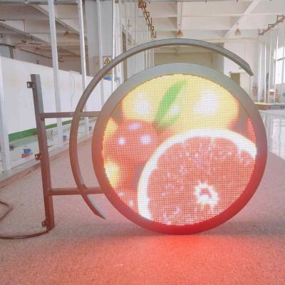 China RGB Full color Logo advertising double/single side circle led display sign round led display  Indoor Outdoor Circle LED for sale