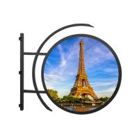China P3 P4 P4.68 Double Sided Waterproof Outdoor Store Round Sign Board Digital Screen Circle Circular Shape Logo Led Display for sale