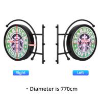 China P3 P4 P4.68 Double Sided Waterproof Outdoor Store Round Sign Board Digital Screen Circle Circular Shape Logo Led Display for sale