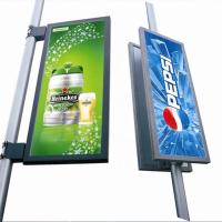 China P4 4mm 640*960mm Street Lighting Pole Lamppost Led Display Screen SignPost LED light pole billboard for sale