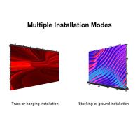 China Outdoor Waterproof Modular Led Video Display Panels Tile Hanging Bar 500x500mm Foldable P3.91 P4.81 Led Screen for sale