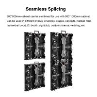 China Outdoor Waterproof Modular Led Video Display Panels Tile Hanging Bar 500x500mm Foldable P3.91 P4.81 Led Screen for sale